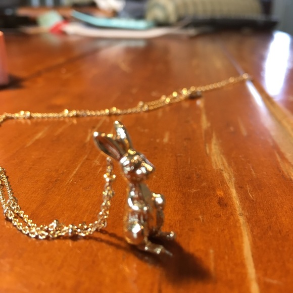 Fiercest Closet | Jewelry | Tiny Bunny Gold Toned Necklace | Poshmark